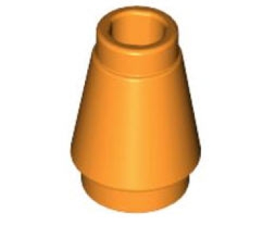 LEGO Schrägsteine 4589 Kegel 1x1 mit Noppe, orange